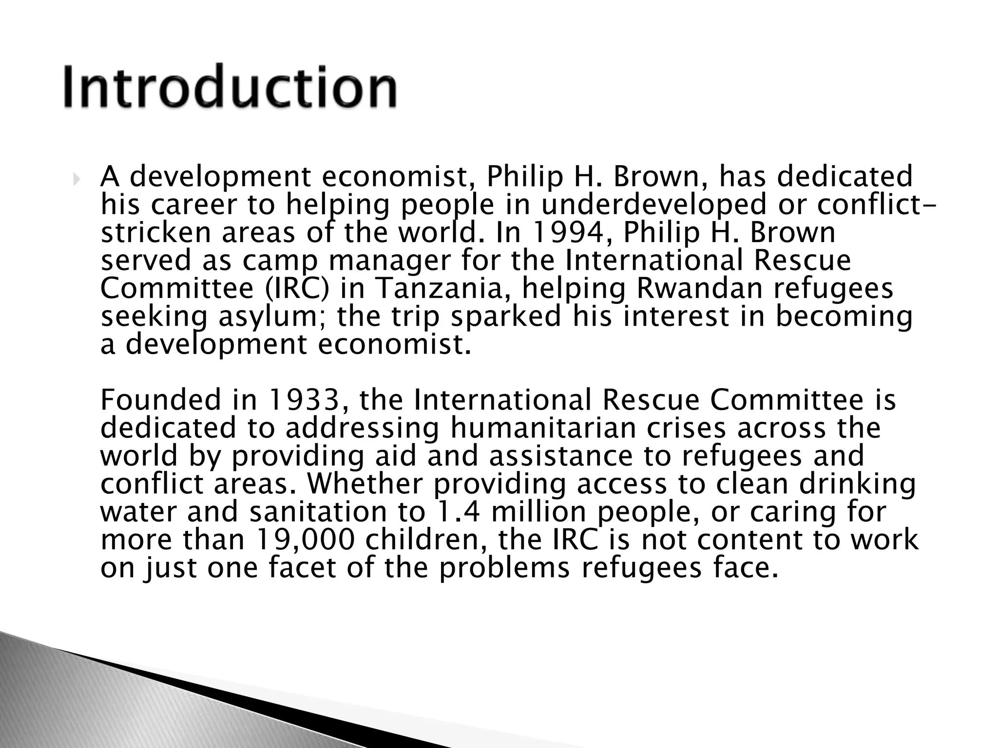 The International Rescue Committee | PPTX