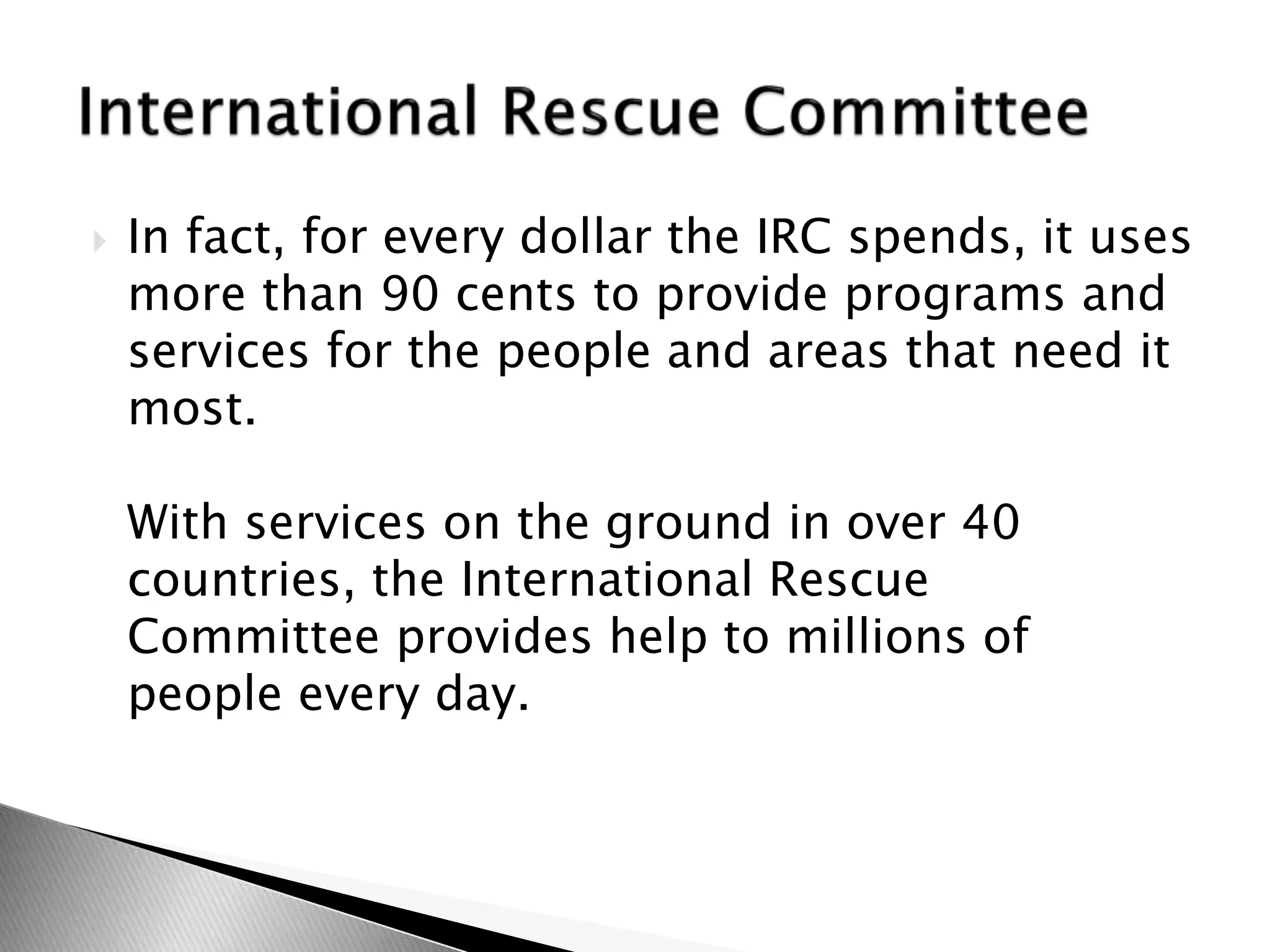 The International Rescue Committee | PPT