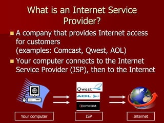 The internet and its function | PPTX