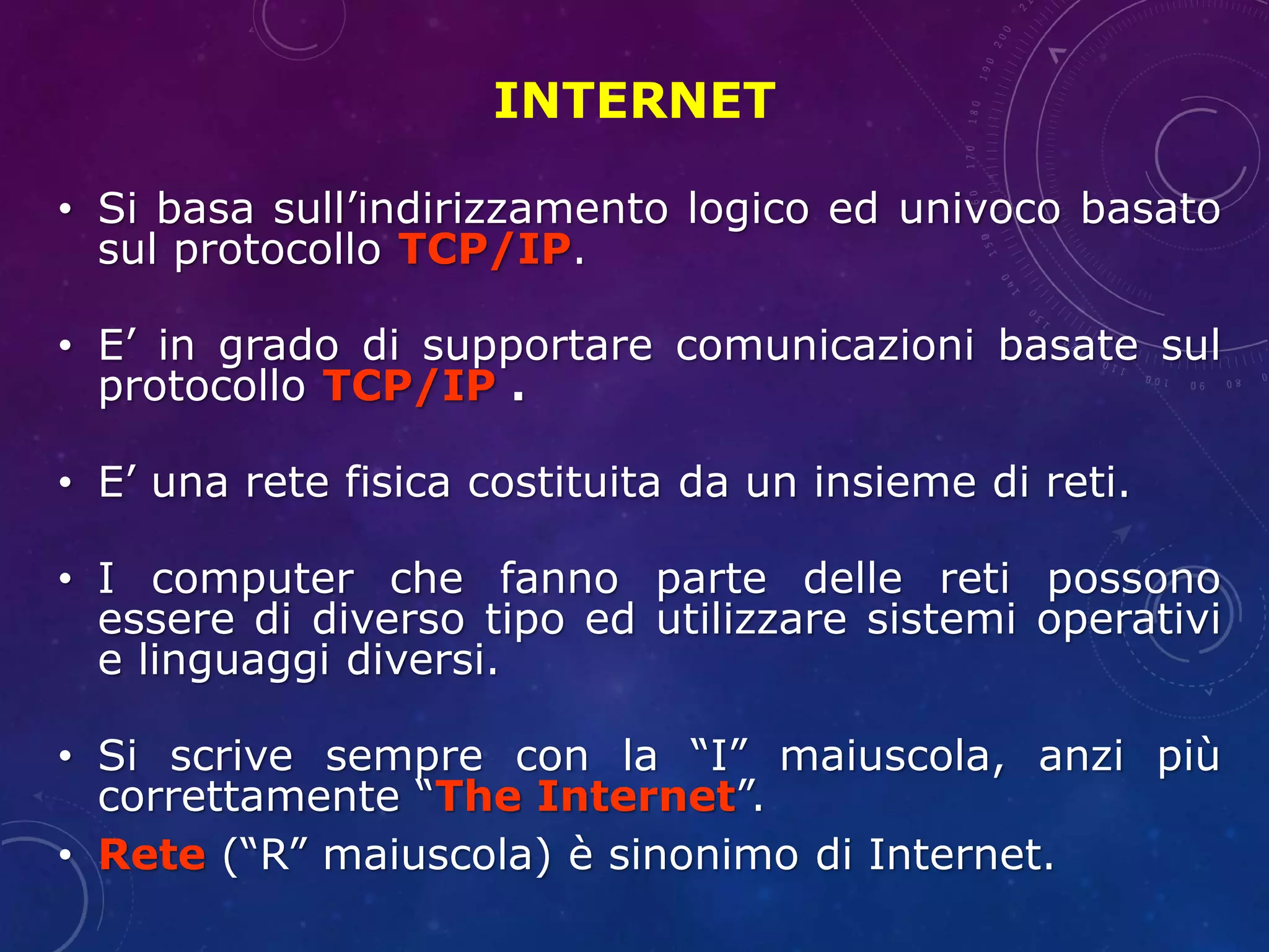 The internet: una breve storia di Internet | PPTX