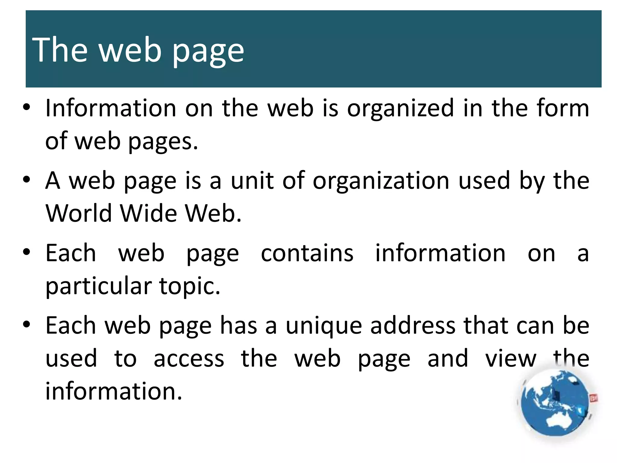 The Internet and World Wide Web | PPTX