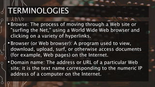 THE INTERNET.pptx | Computer Networking | Computing