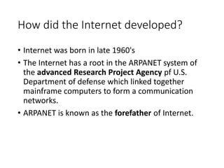 THE INTERNET and its importance in lifes | PPTX