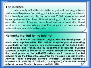 The Internet and Education | PPTX