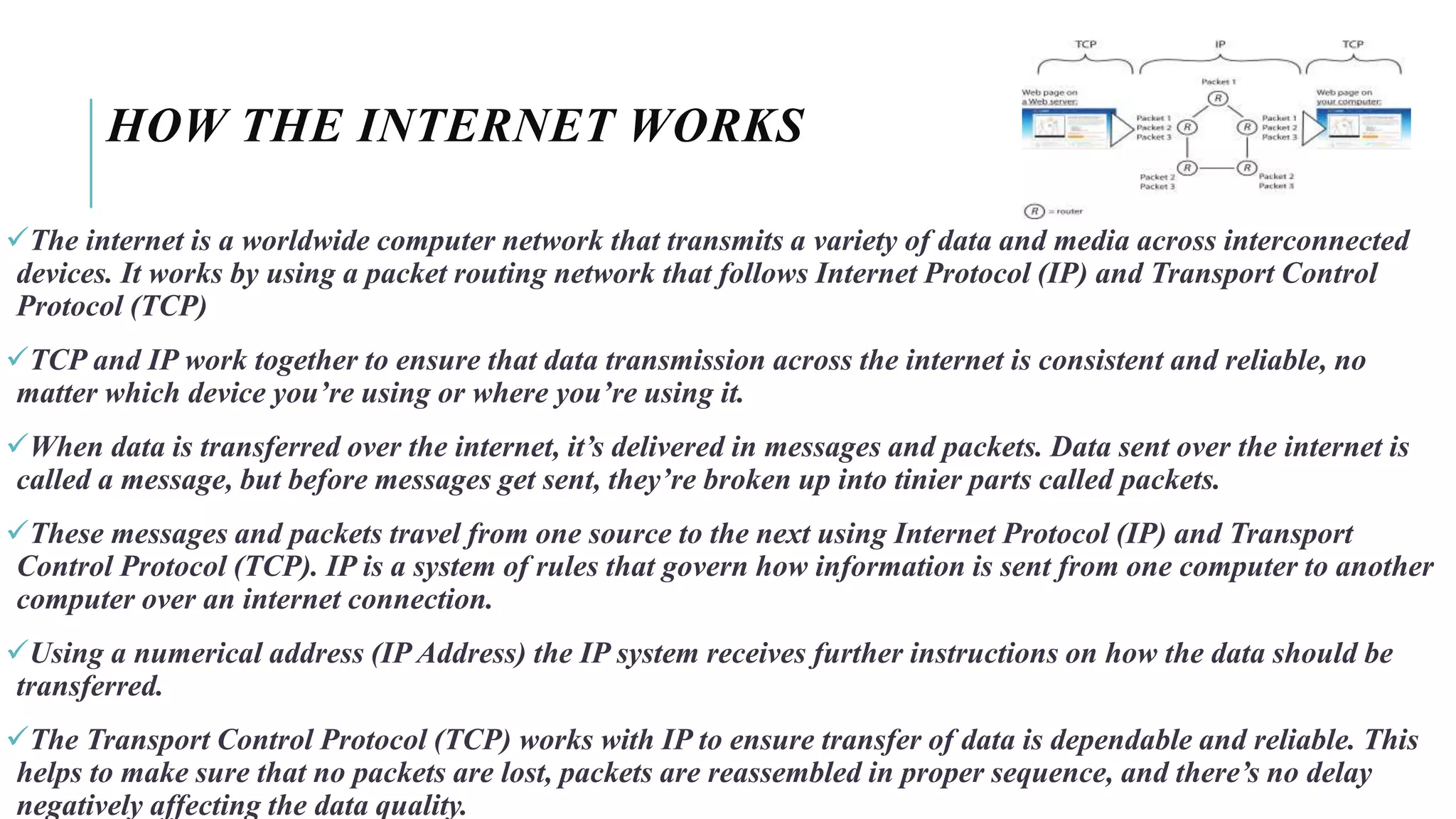 The internet and online services | PPTX