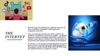The internet and online services | PPTX