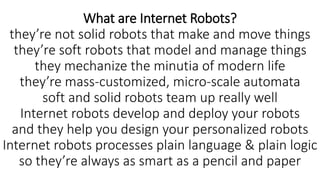 The internet of robots | PPT