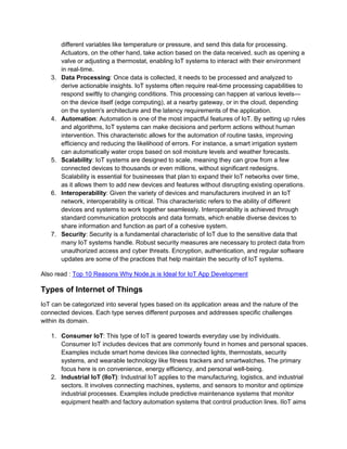 A Detailed Guide of IoT to Types, Features, and Uses | PDF