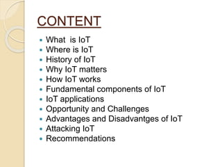 The internet of things (io t) : IoT academy | PPTX