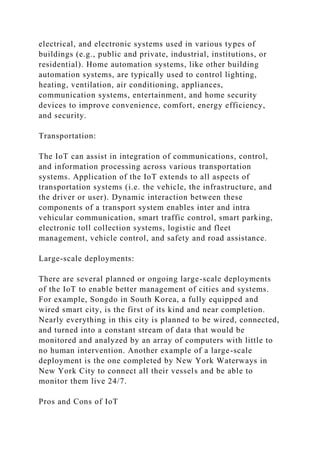 The Internet of Things (IoT) Product Proposal AssignmentThe .docx