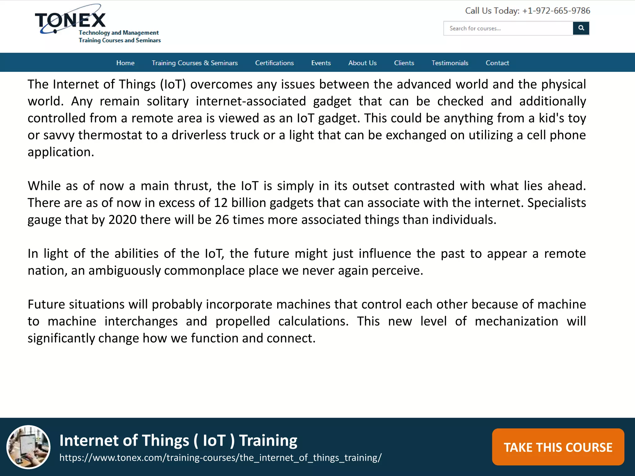 Internet of Things ( IoT ) Training | PPTX