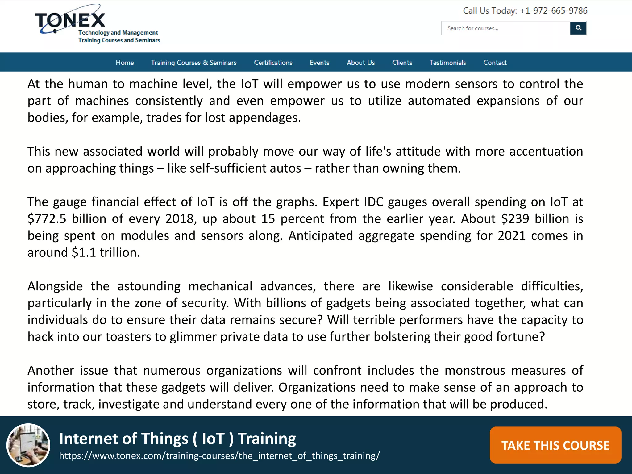 Internet of Things ( IoT ) Training | PPTX