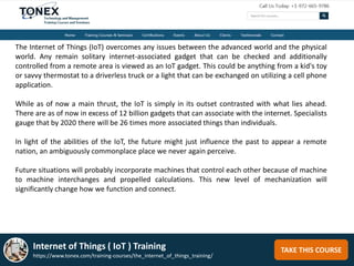 Internet of Things ( IoT ) Training | PPTX