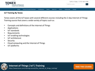Internet of Things ( IoT ) Training | PPTX