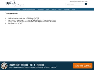 Internet of Things ( IoT ) Training | PPTX