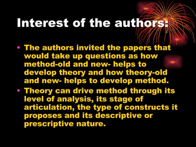 The Interplay Between Theory And Method | PPT