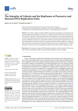 TheInterplayofCohesinandtheReplisomeatProcessiveand StressedDNAReplicationForks.pdf | Genetics ...