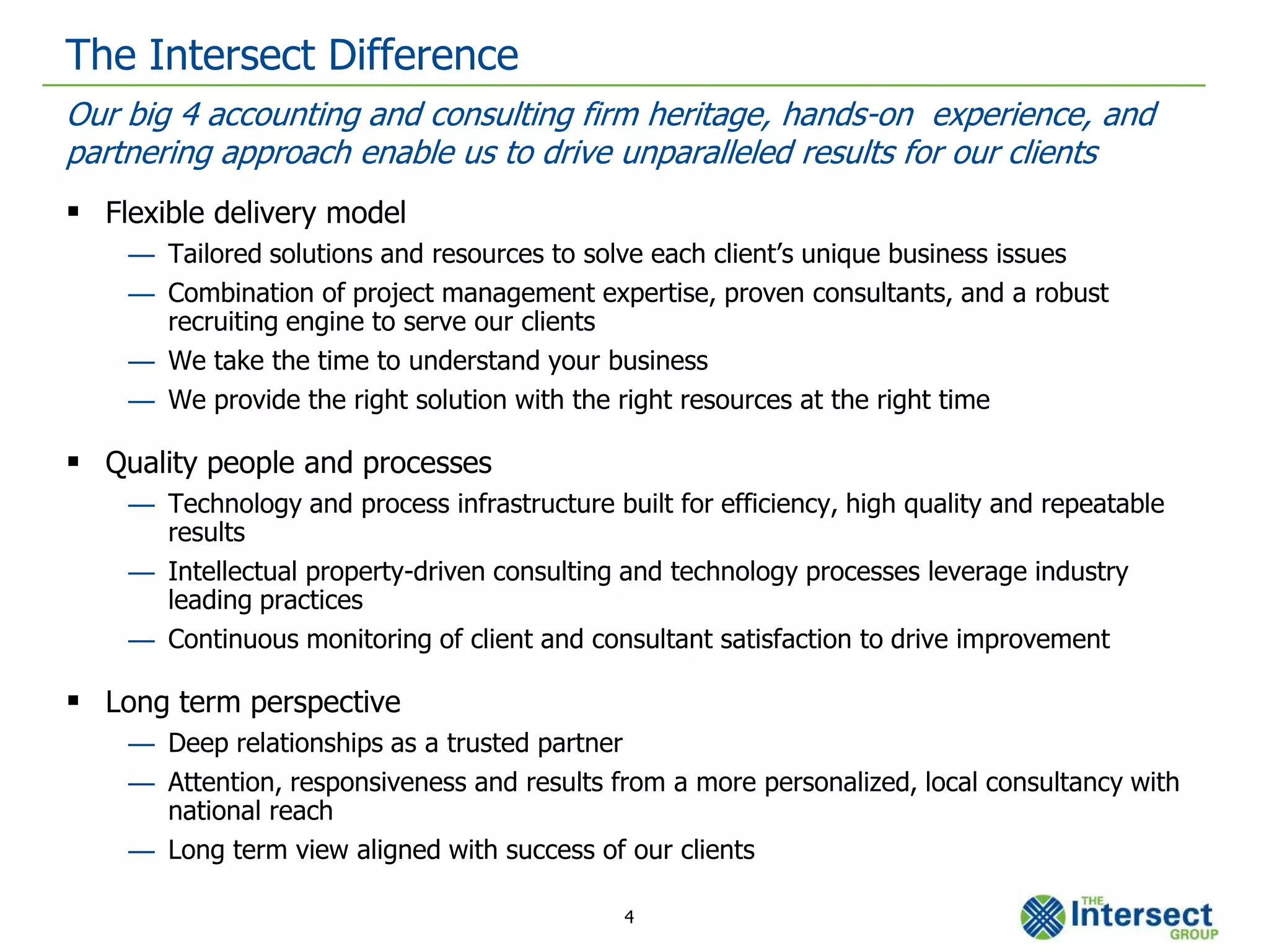 The Intersect Group Overview & Capabilities | PPTX