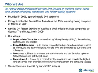 The Intersect Group Overview & Capabilities | PPTX
