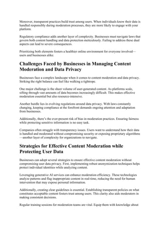 The Intersection of Content Moderation and Data Privacy: What ...