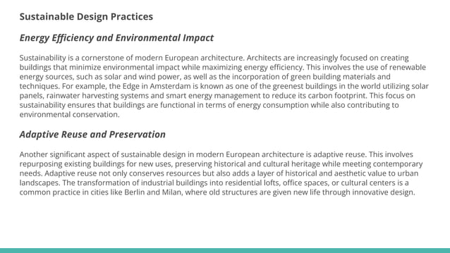 The Intersection Of Functionality And Aesthetics In Modern European Architecturepdf