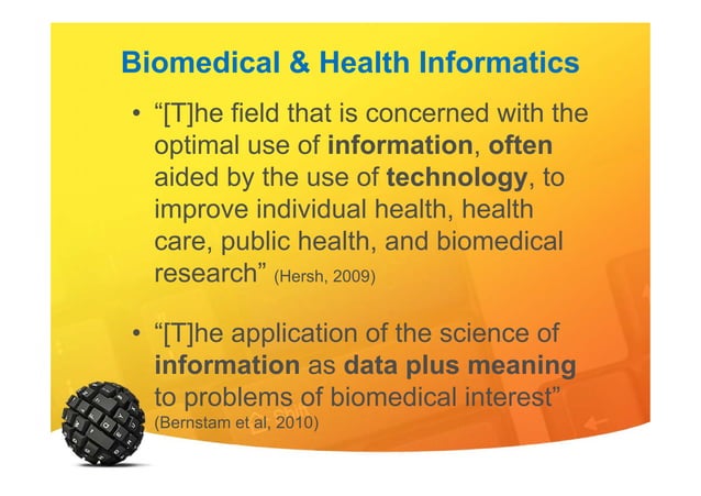 The Intersection of ICT and Health Informatics Research | PPT