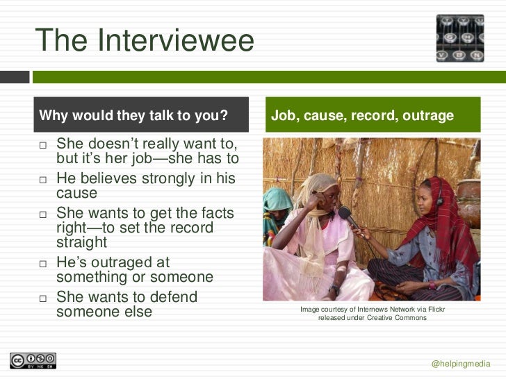 Understanding the interviewee