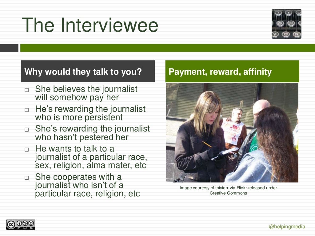 Understanding the interviewee