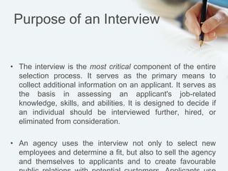 The interview process | PPTX
