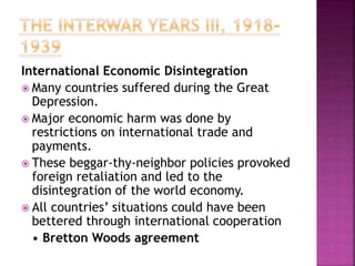 The inter war years | PPTX
