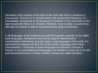 The intonation | PPT