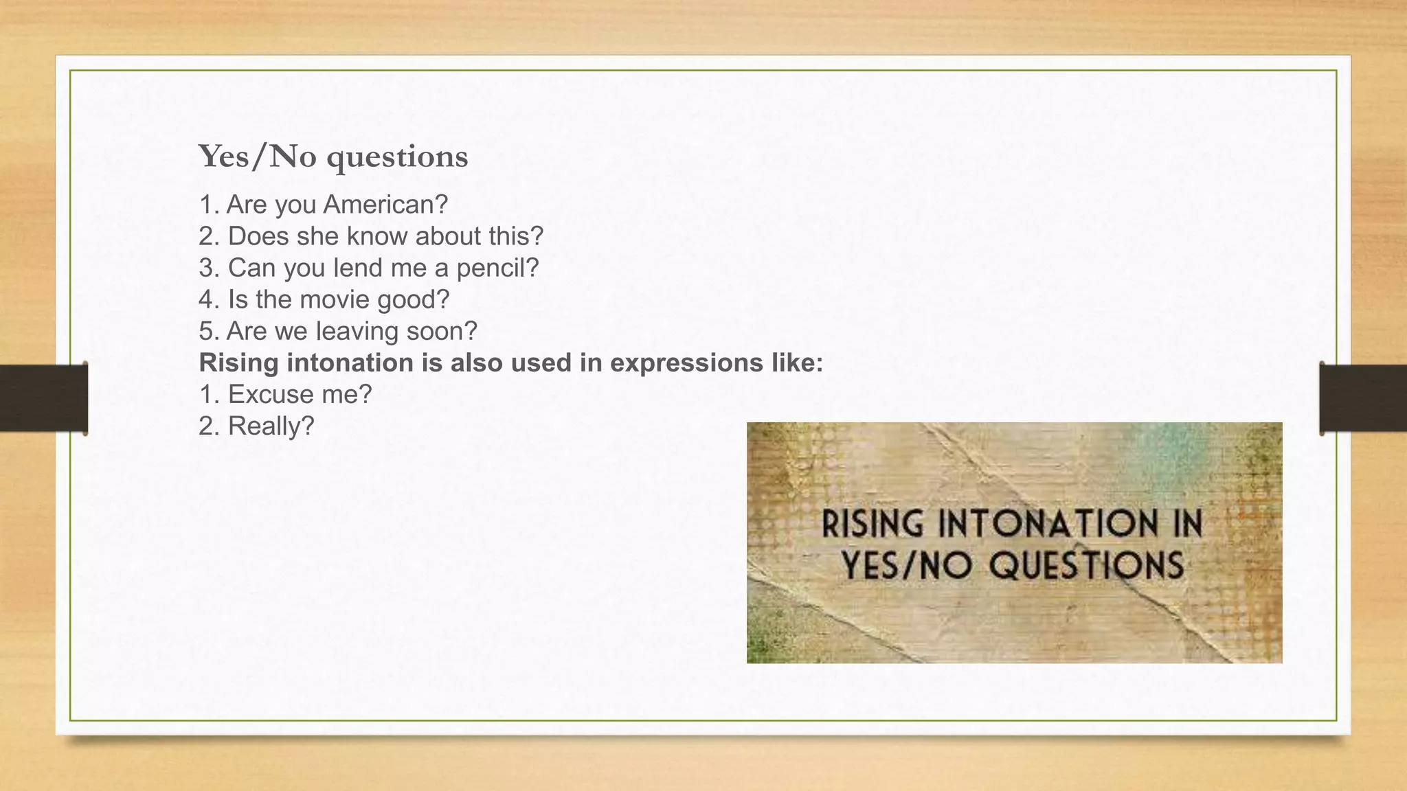 The intonation in english 09 | PPTX