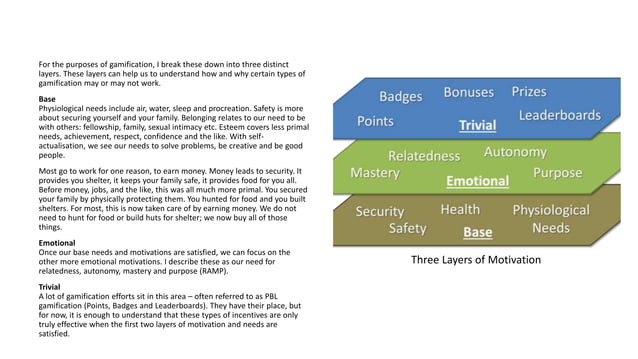 The Intrinsic Motivation RAMP for Gamification | PPT
