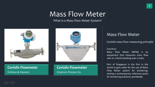 The introduction of mass flow meter in Singapore | PPTX