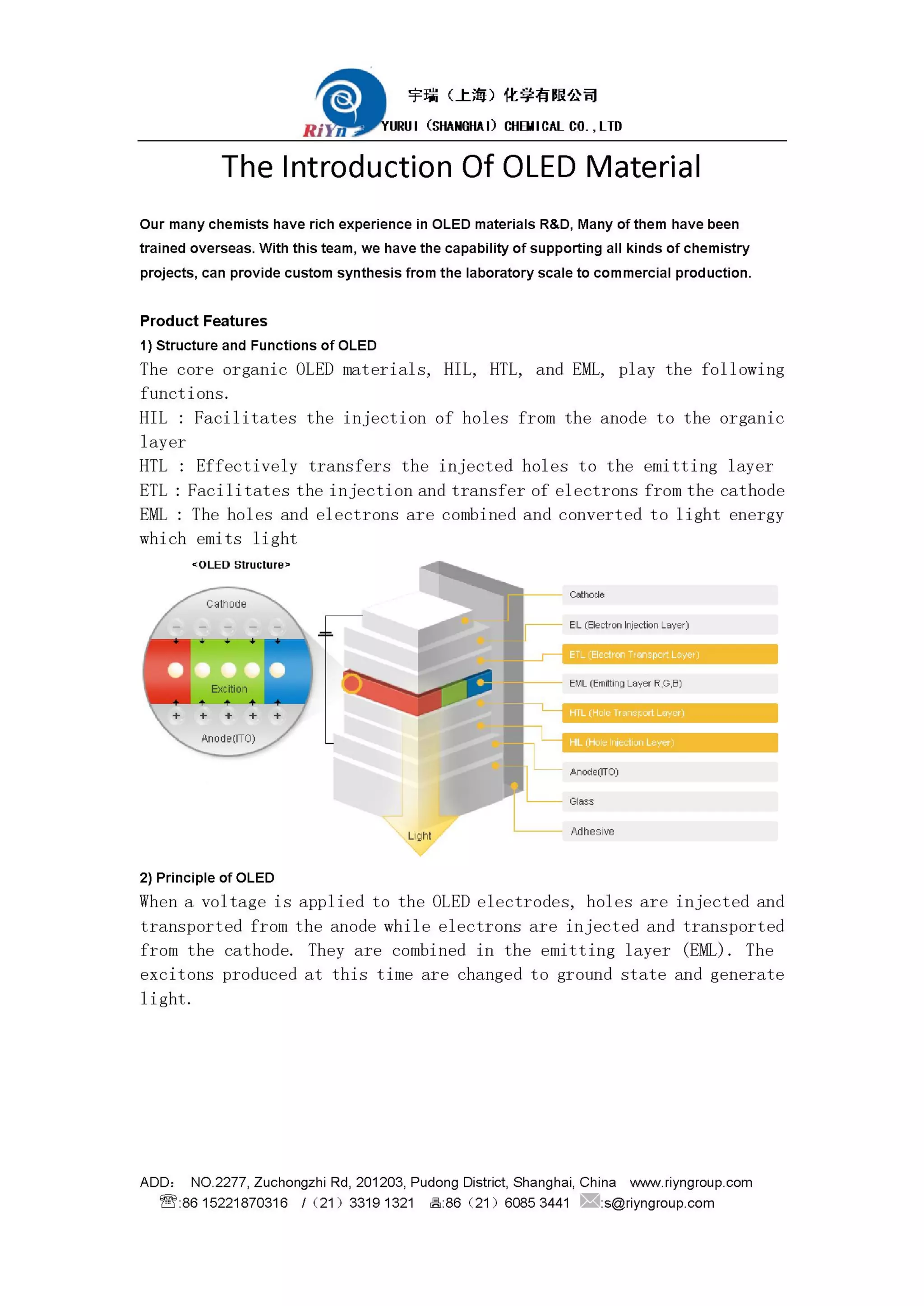 The introduction of oled material | PDF