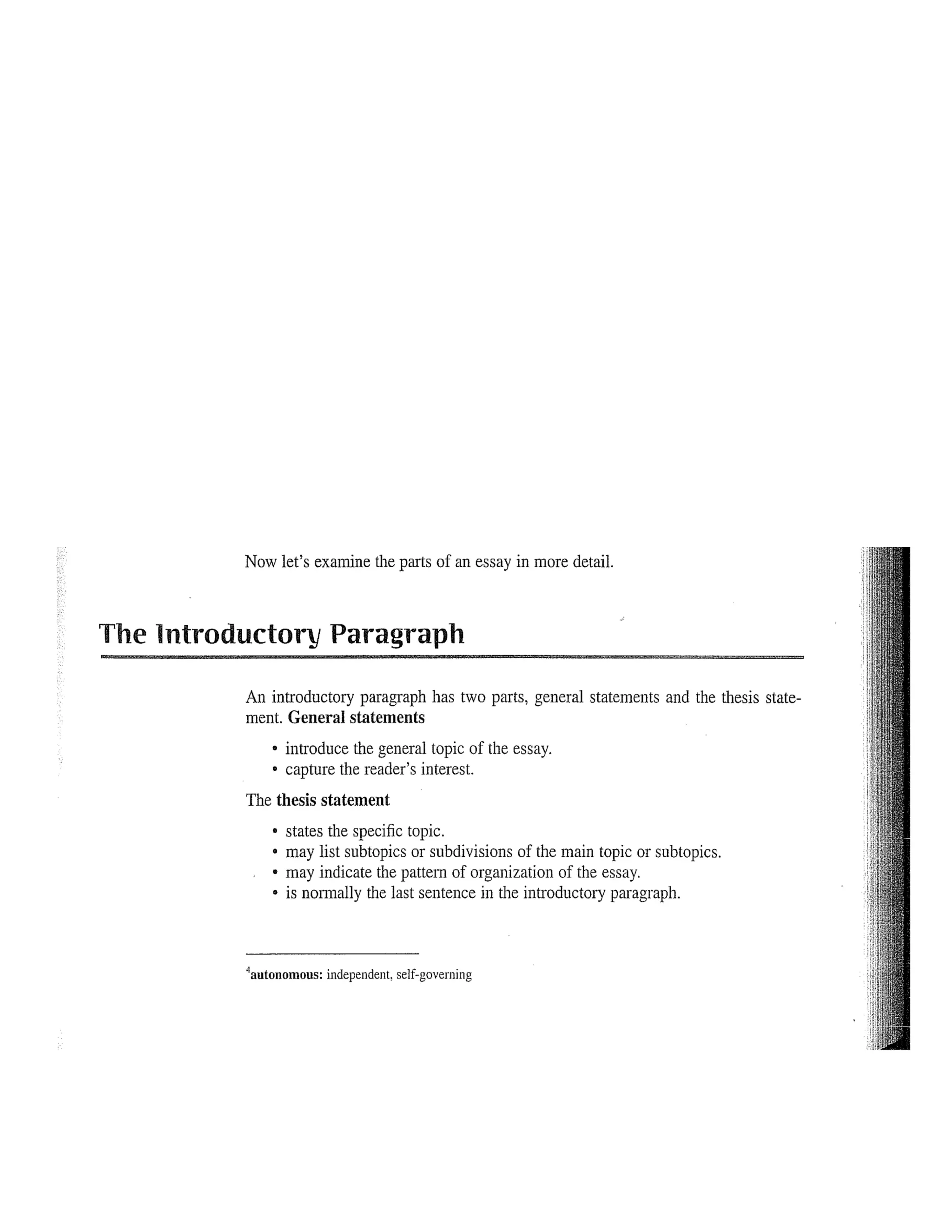 The introductory paragraph | PDF