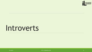 The Introvert in the Workplace--Strategies for Success | PPT