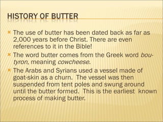 The invention of butter and the butter churn | PPT