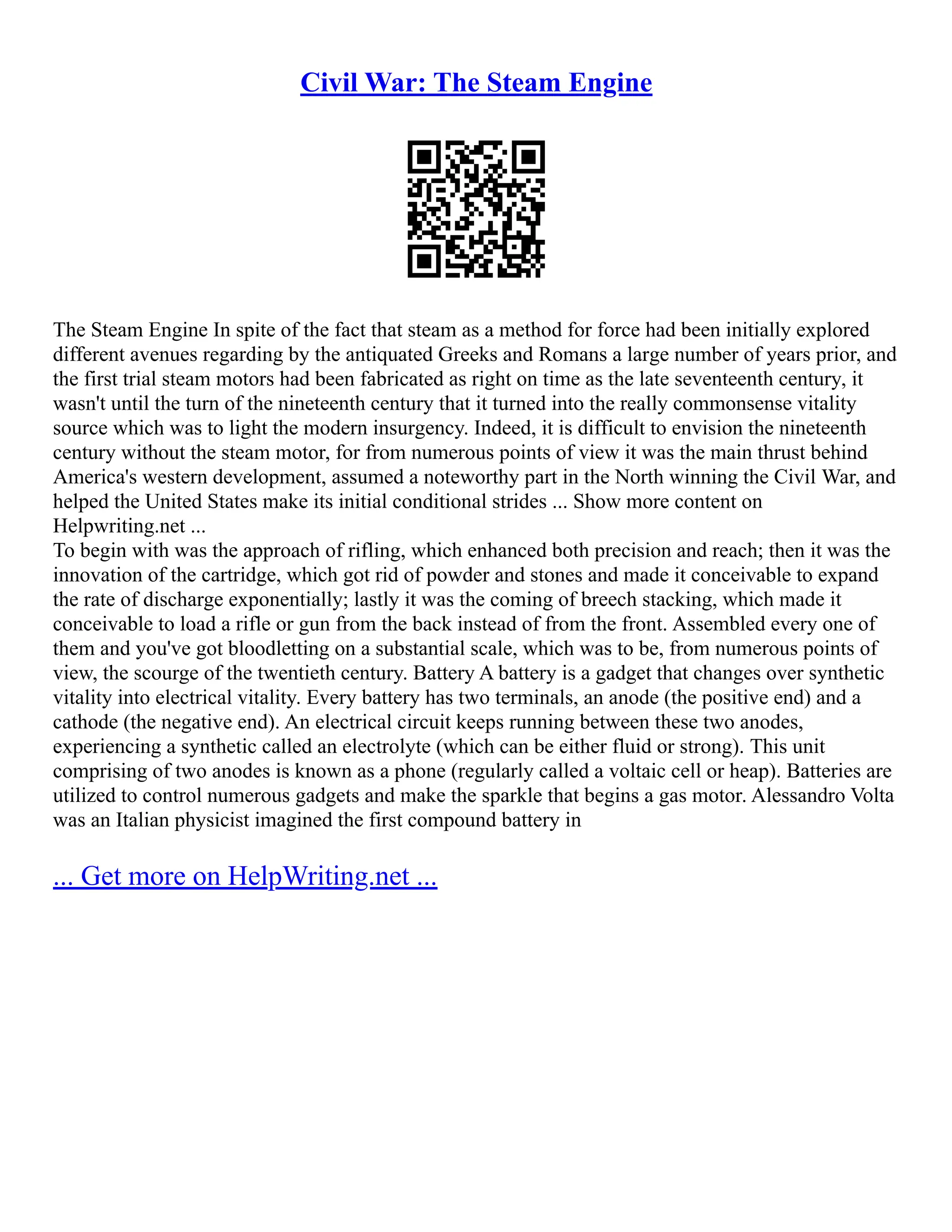 The Invention Of The Steam Engine | PDF