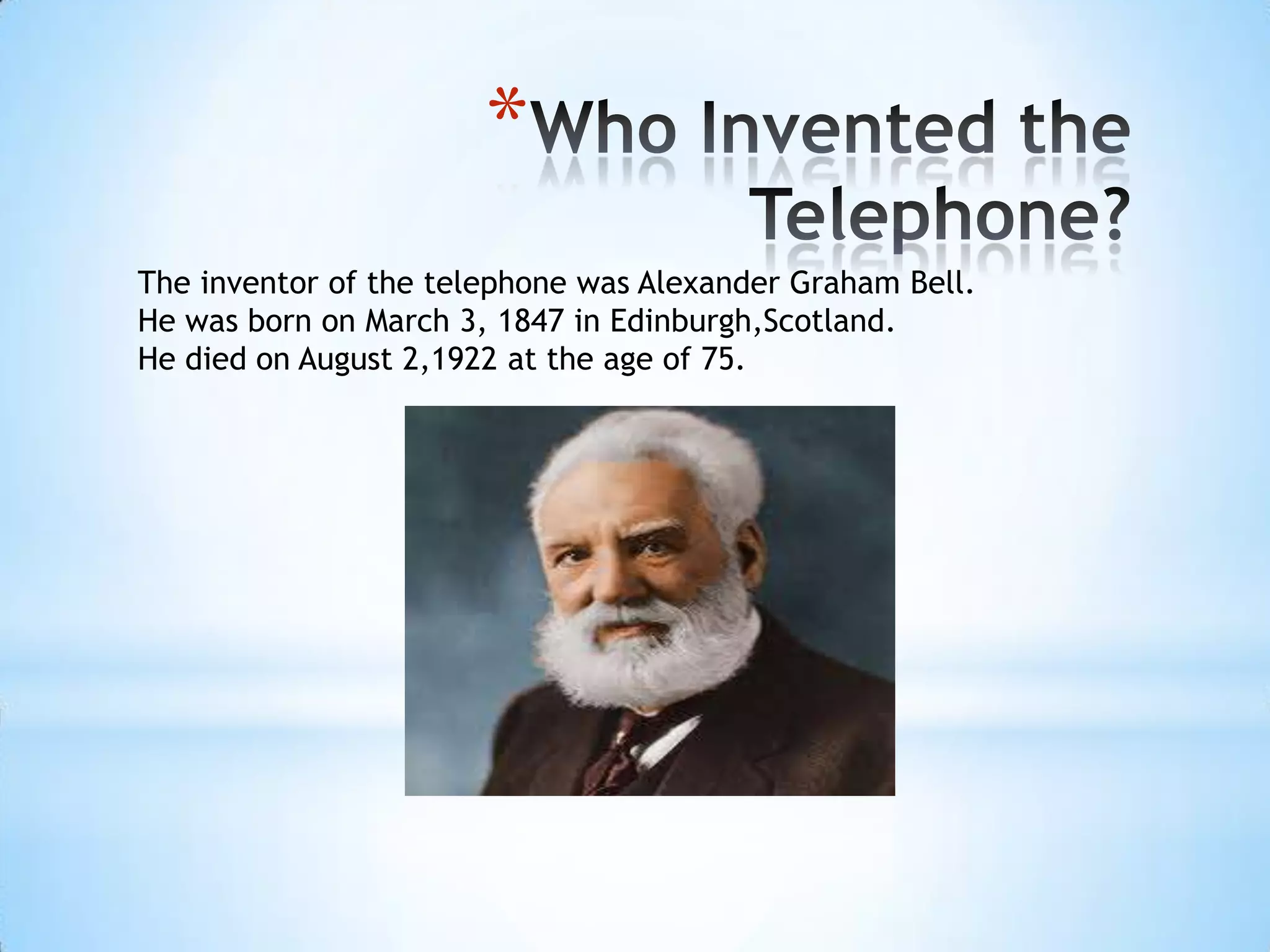 The invention of the telephone | PPTX