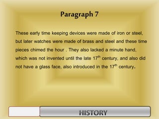 The invention of the watch | PPTX