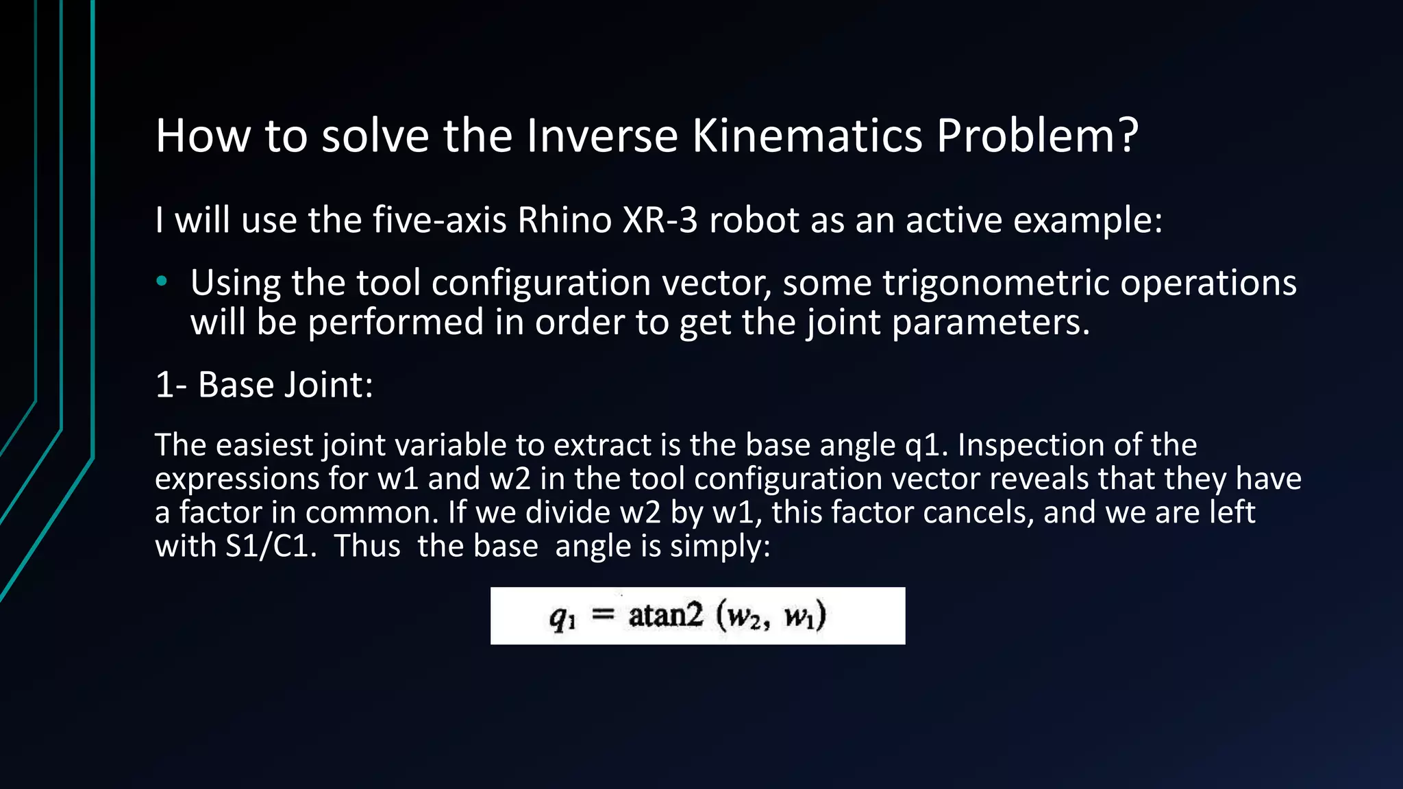 The inverse kinematics problem - Aiman Al-Allaq | PPTX