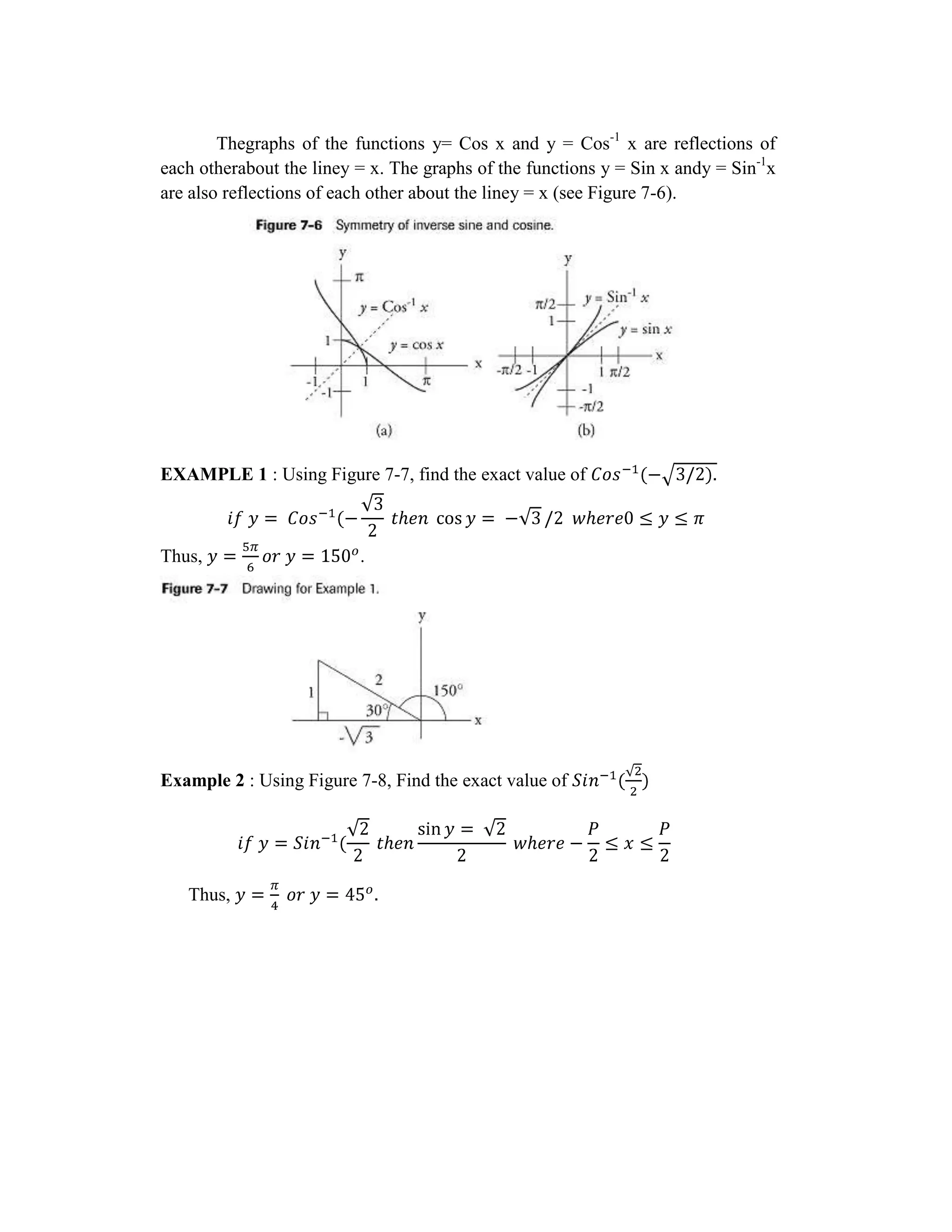 The inverse trigonometric functions | DOCX
