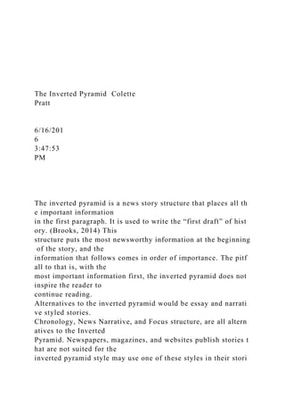 The Inverted Pyramid Colette Pratt 6162016 .docx