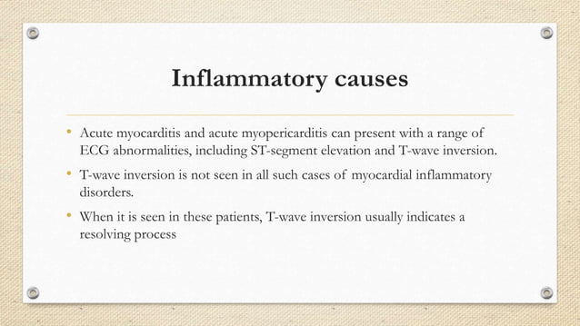 ECG-T wave inversion , Dr. Malala Rajapaksha ,Cardiology unit,General ...