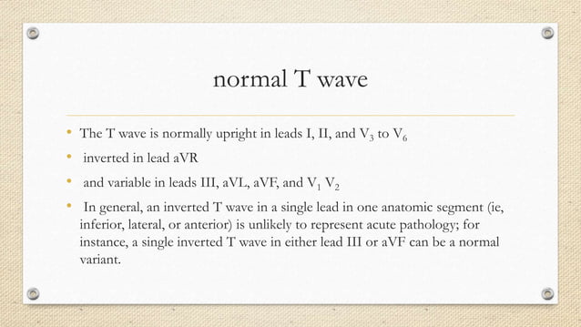 ECG-T wave inversion , Dr. Malala Rajapaksha ,Cardiology unit,General ...
