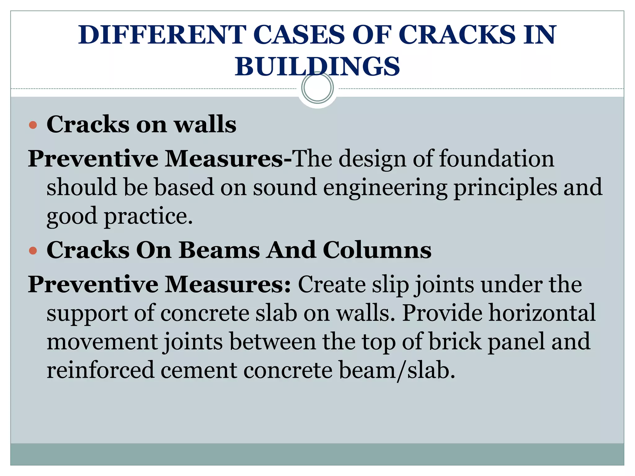 The investigation of cracks and repair techniques | PPTX