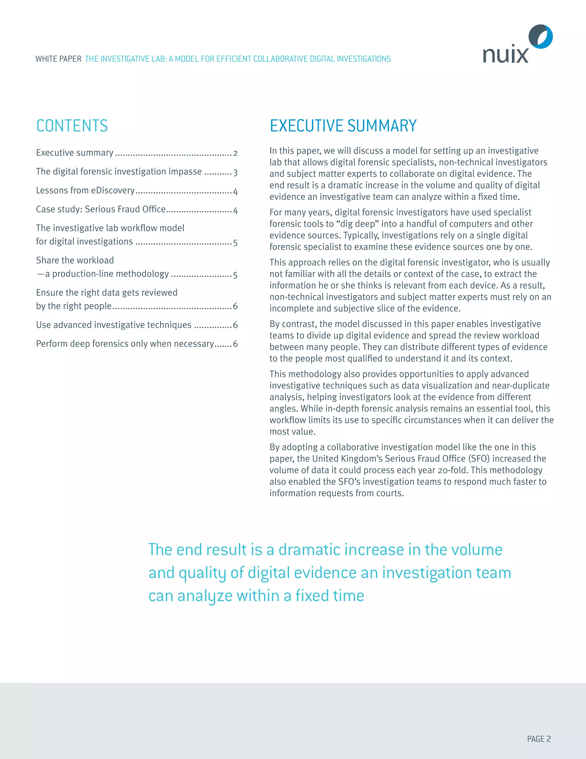 The Investigative Lab - Nuix | PDF