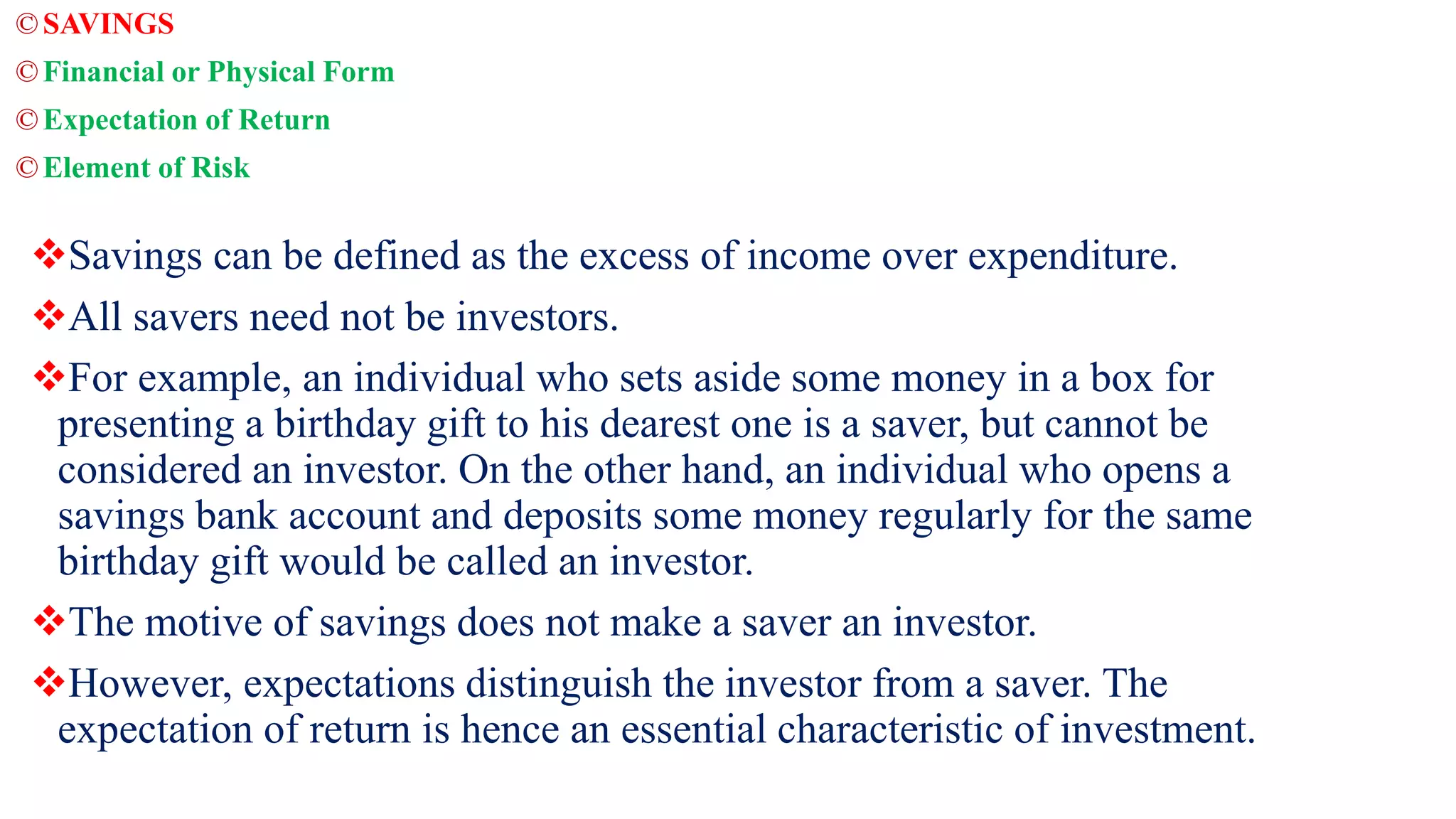 09 The Investment Environment - Part 1 | PPTX