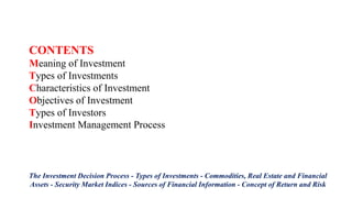 09 The Investment Environment - Part 1 | PPTX